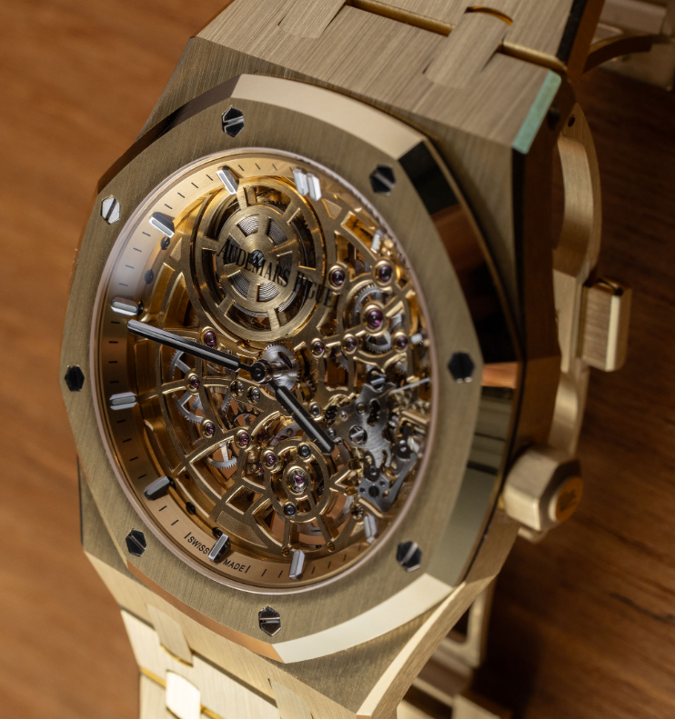 Audemars Piguet Replica Royal Oak ‘Jumbo’ Extra-Thin Openworked Yellow ...